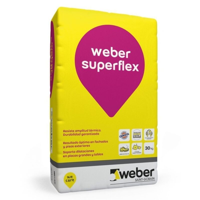 WEBER Pegamento Superflex x 30kg - Serymat - Materiales para la ...